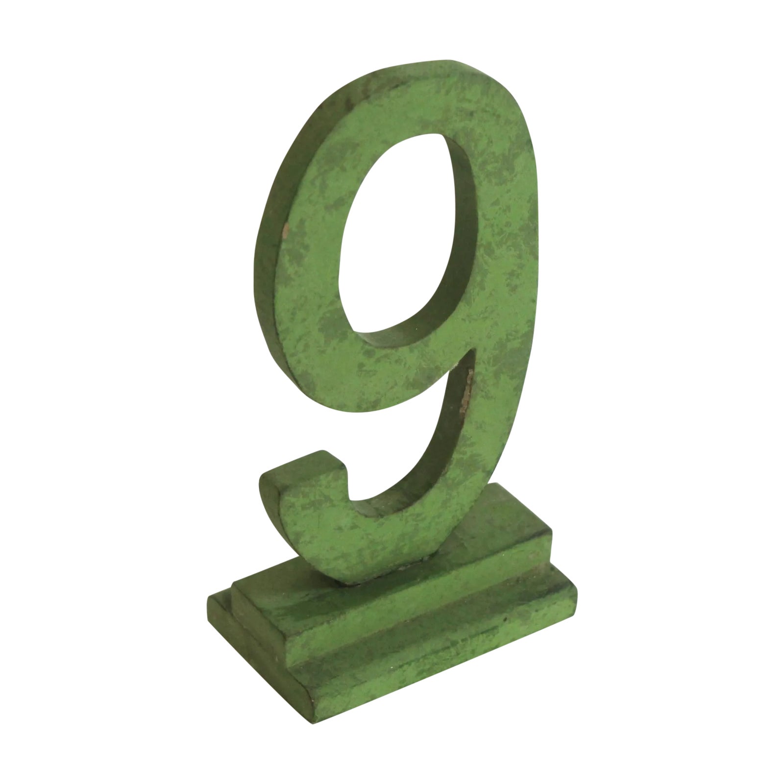 Vintage Number 9 Figure | Chairish
