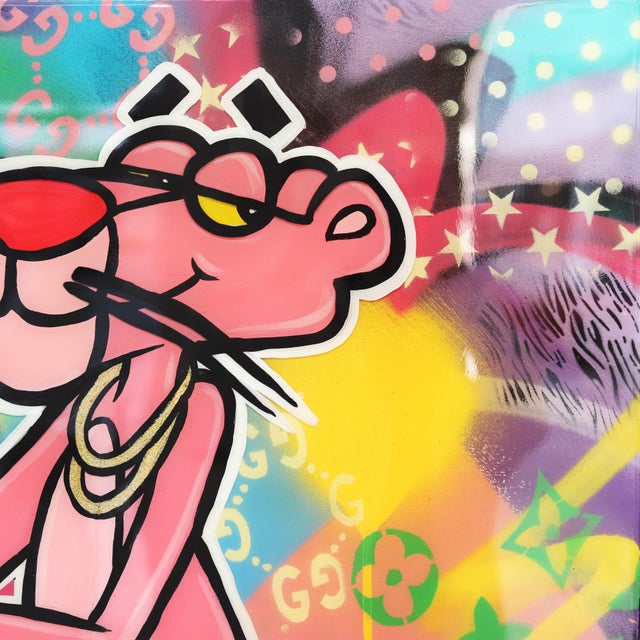 "Pink Panther Pimp Panther" Original Artwork by Sean Keith | Chairish