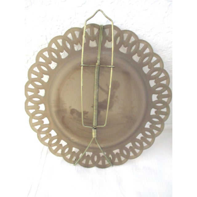 Smoke Glass Girl & Boy Display Plates - a Pair | Chairish