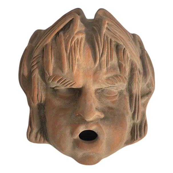 Antique Terracotta Mask, 1900s | Chairish