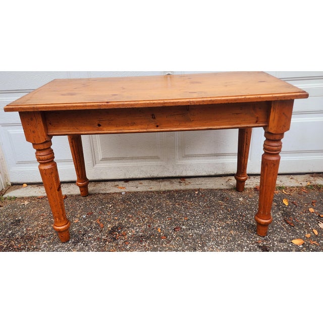 Two Drawer Pine Table | Chairish