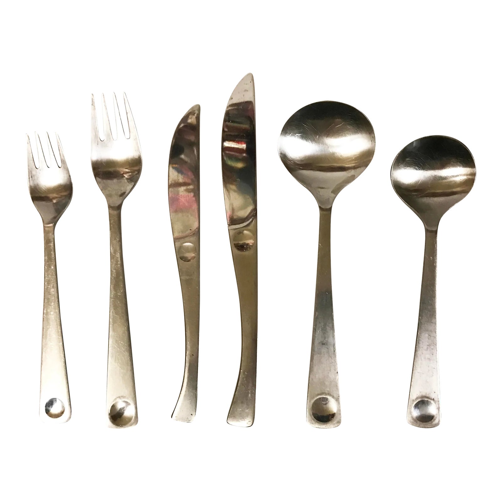 1960s Rosenthal Stainless Steel Flatware Set "Plus"- 87 Pieces | Chairish