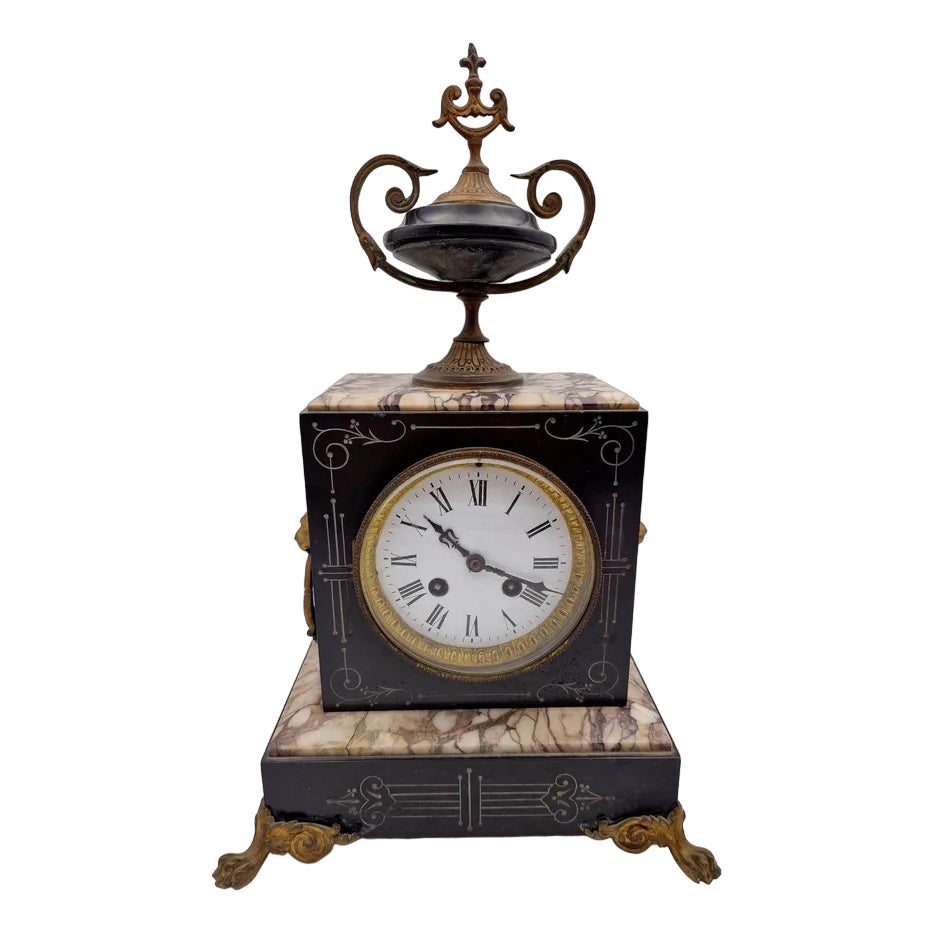 French Marble Pendulum Clock | Chairish