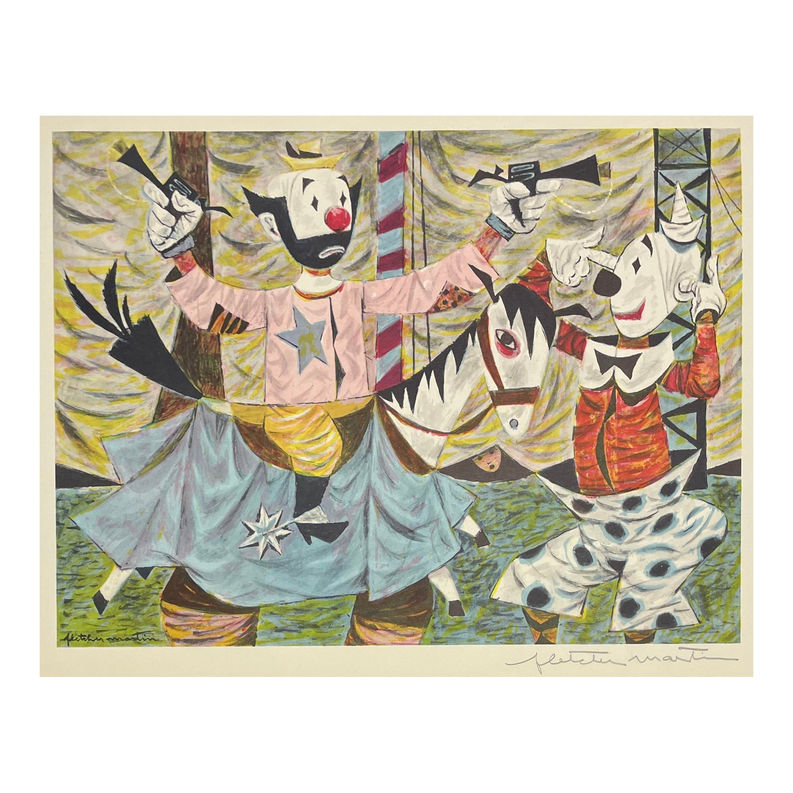 1953 Fletcher Martin Circus Lithograph | Chairish