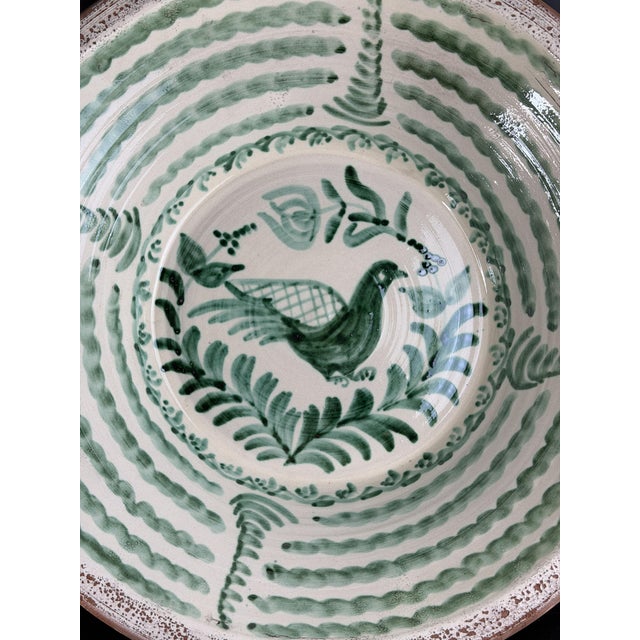 Large Spanish Fajalauza Ceramic Bowl from Lebrillo | Chairish