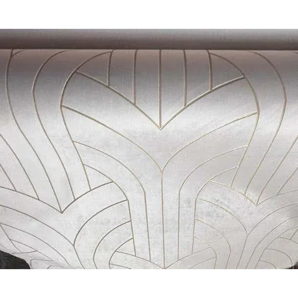 Phillip Jeffries White Velvet Cocoon Wallpaper, Lasercut Gilt Velvet ...