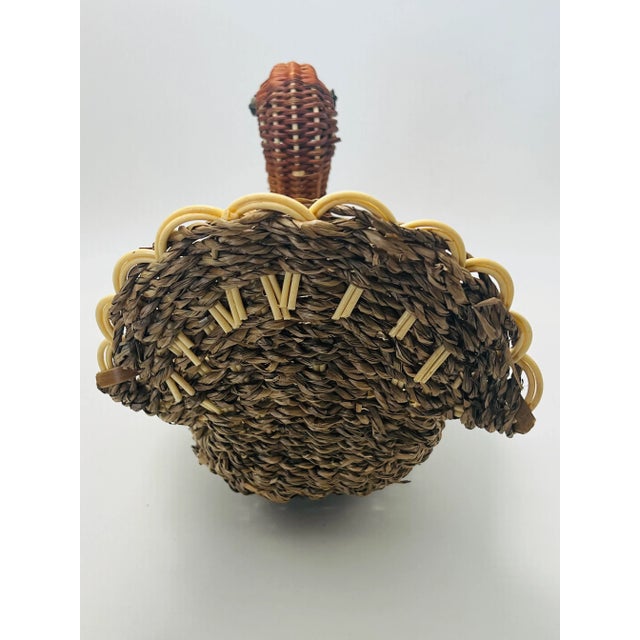 Vintage Rattan Turkey Serving Basket/Planter | Chairish