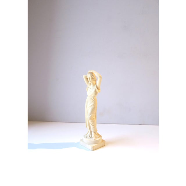 Italian Neoclassical Female Resin Sculpture Statue | Chairish