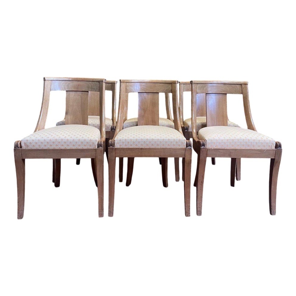 Empire Style Gondola Chairs, Set of 6 | Chairish