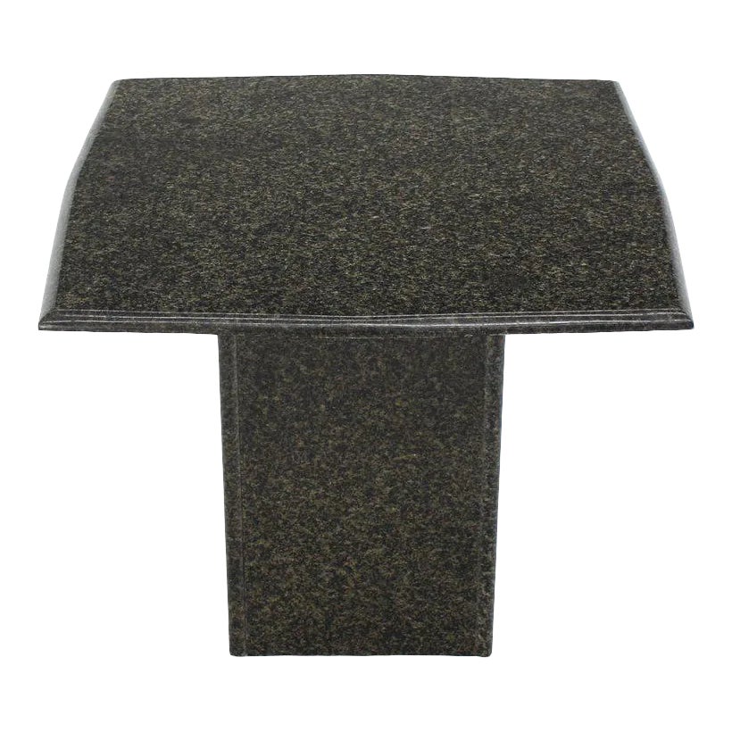 Rounded Square Granite Side End Stand Table Modern Design | Chairish