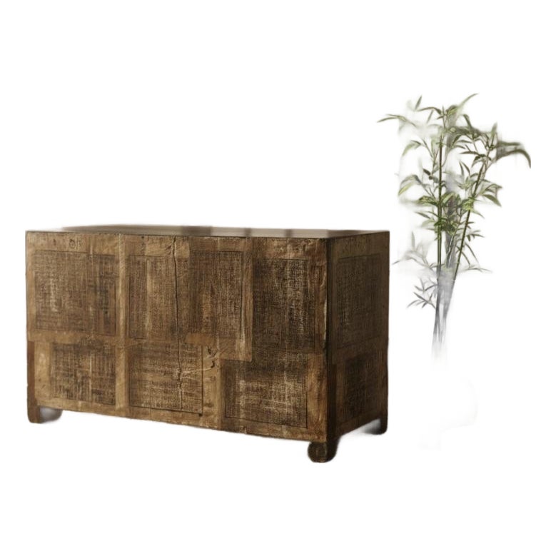 Antique Korean Bandaji Chest-Joseon Era-Brass Hardware-Paper Lined ...