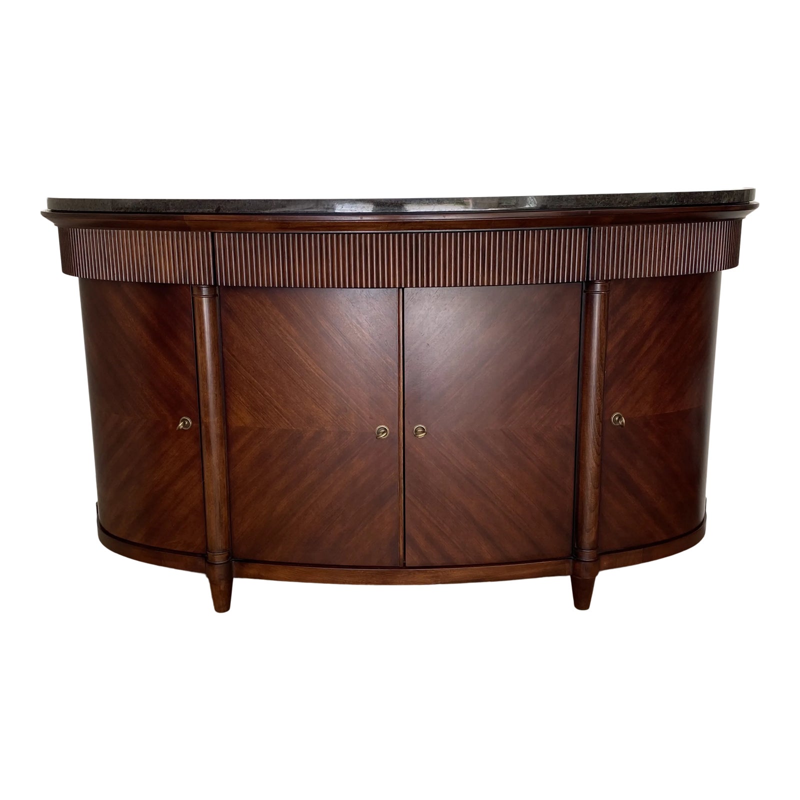 Traditional Bernhardt Wooden Buffet With Mirror | Chairish