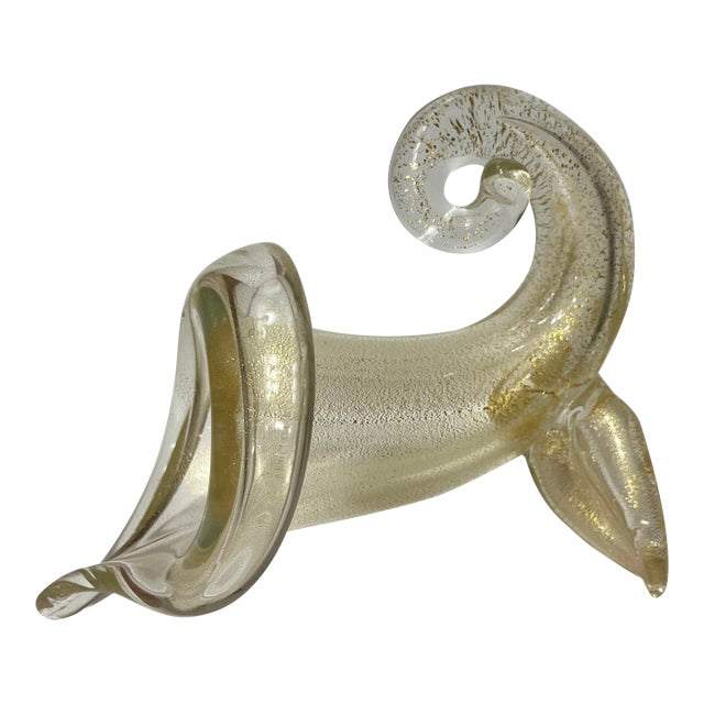 Vintage Murano Archimede Seguso Glass Cornucopia/Horn of Plenty/Jack in ...