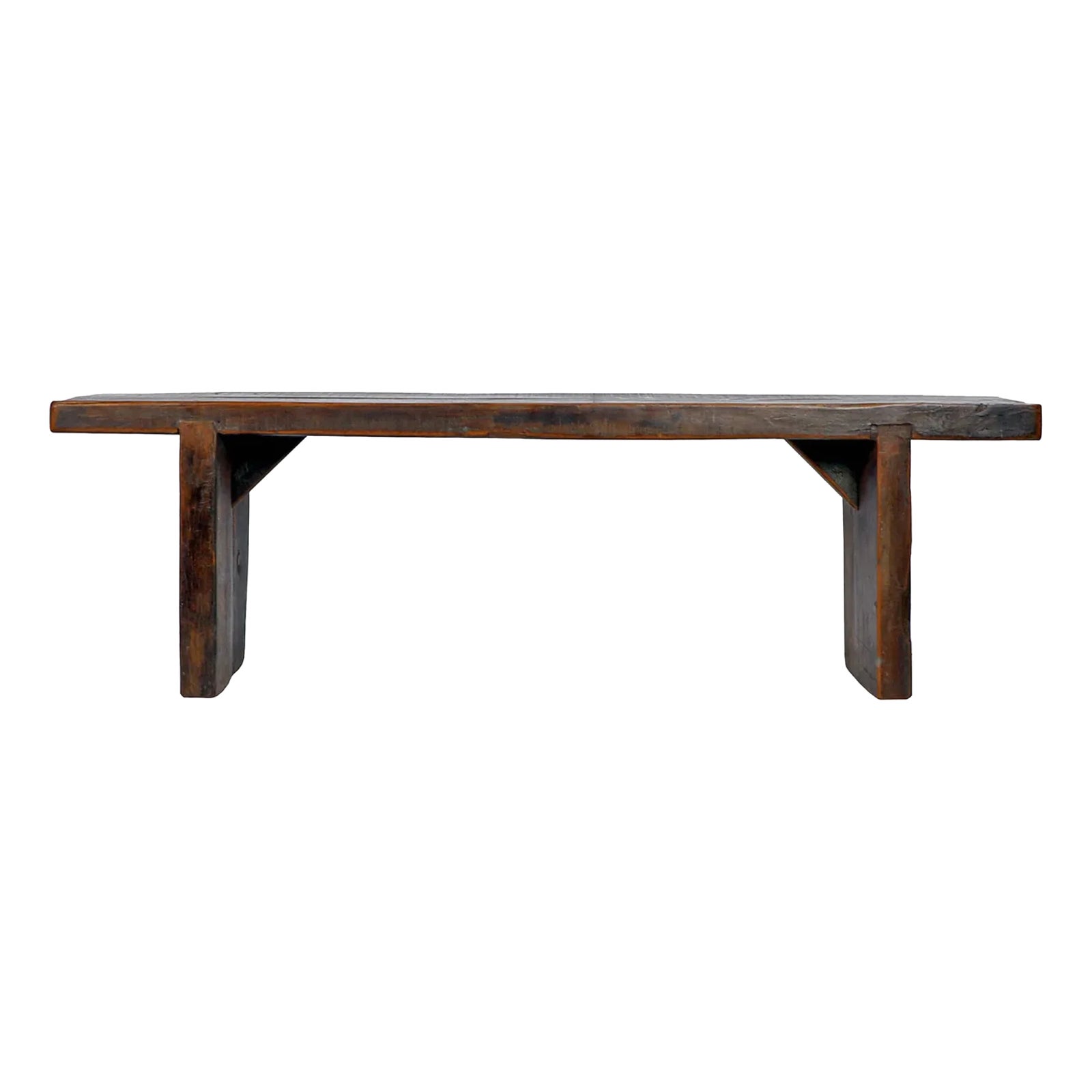 Matthew Izzo Home Timbers Slab Reclaimed Wood Bench | Chairish
