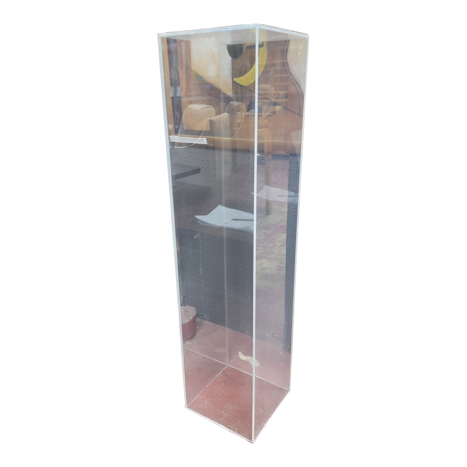 Mid Century Modern Square Lucite Pedestal | Chairish