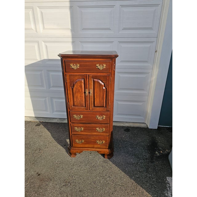 1980s Ethan Allen Narrow Cherry Lingerie Chest | Chairish