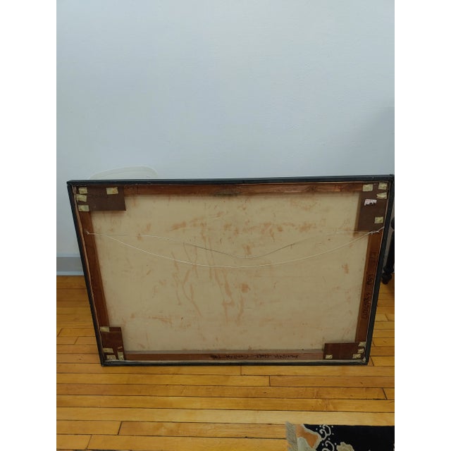 1959 Signed Abstract Expressionist Oil Painting on Canvas, Framed ...