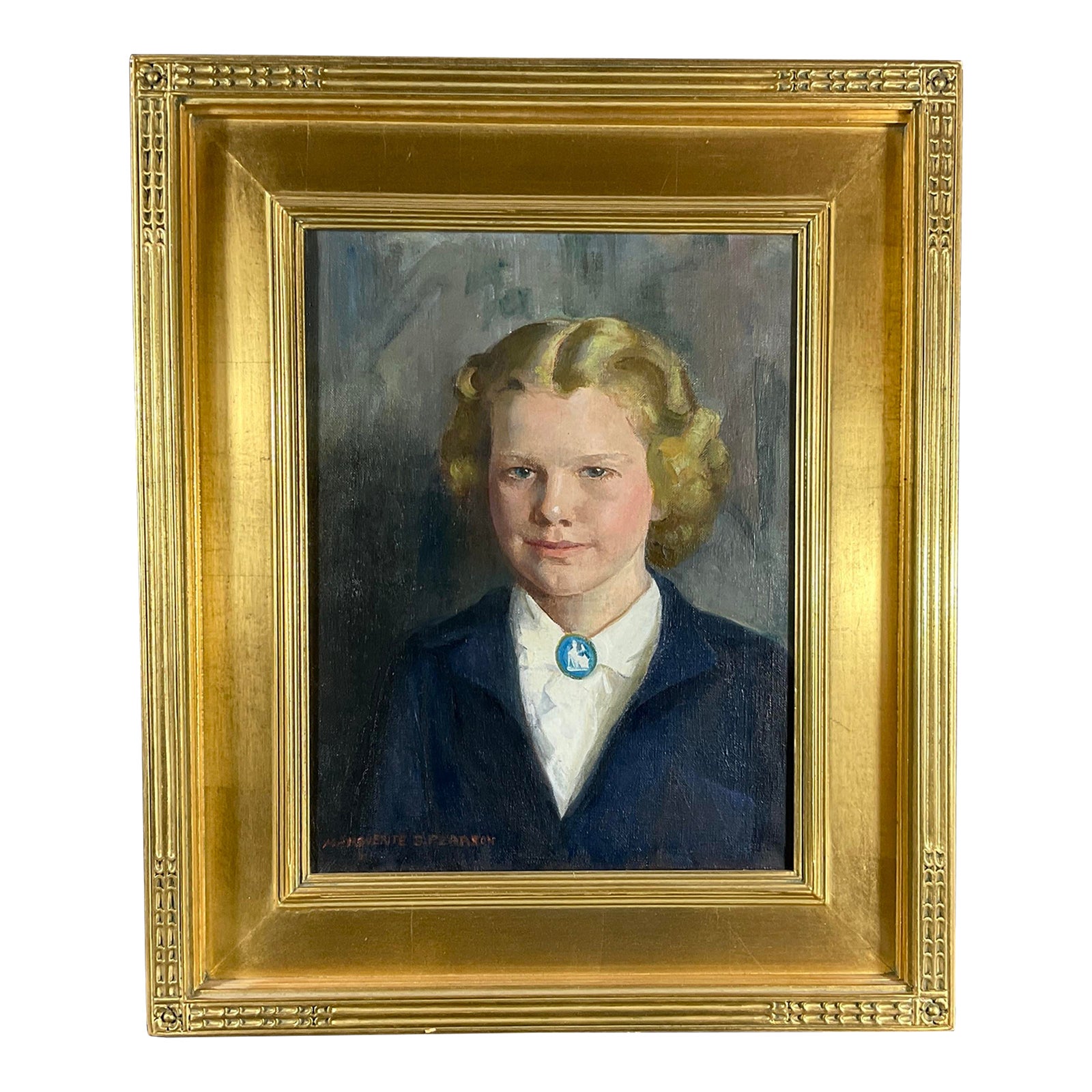 Original Marguerite S. Pearson Boston School Portrait of Joan Friborg ...
