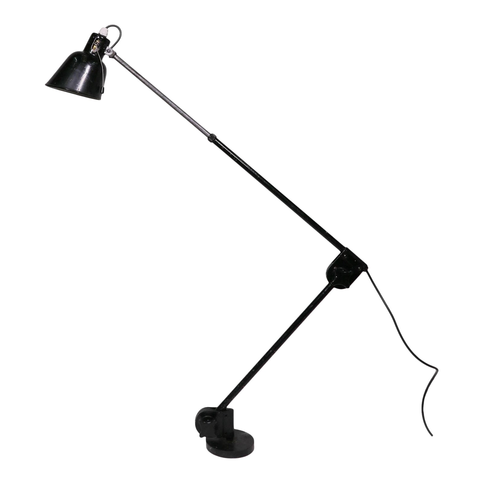 Vintage Industrial Adjustable Articulated Telescopic Task Lamp | Chairish