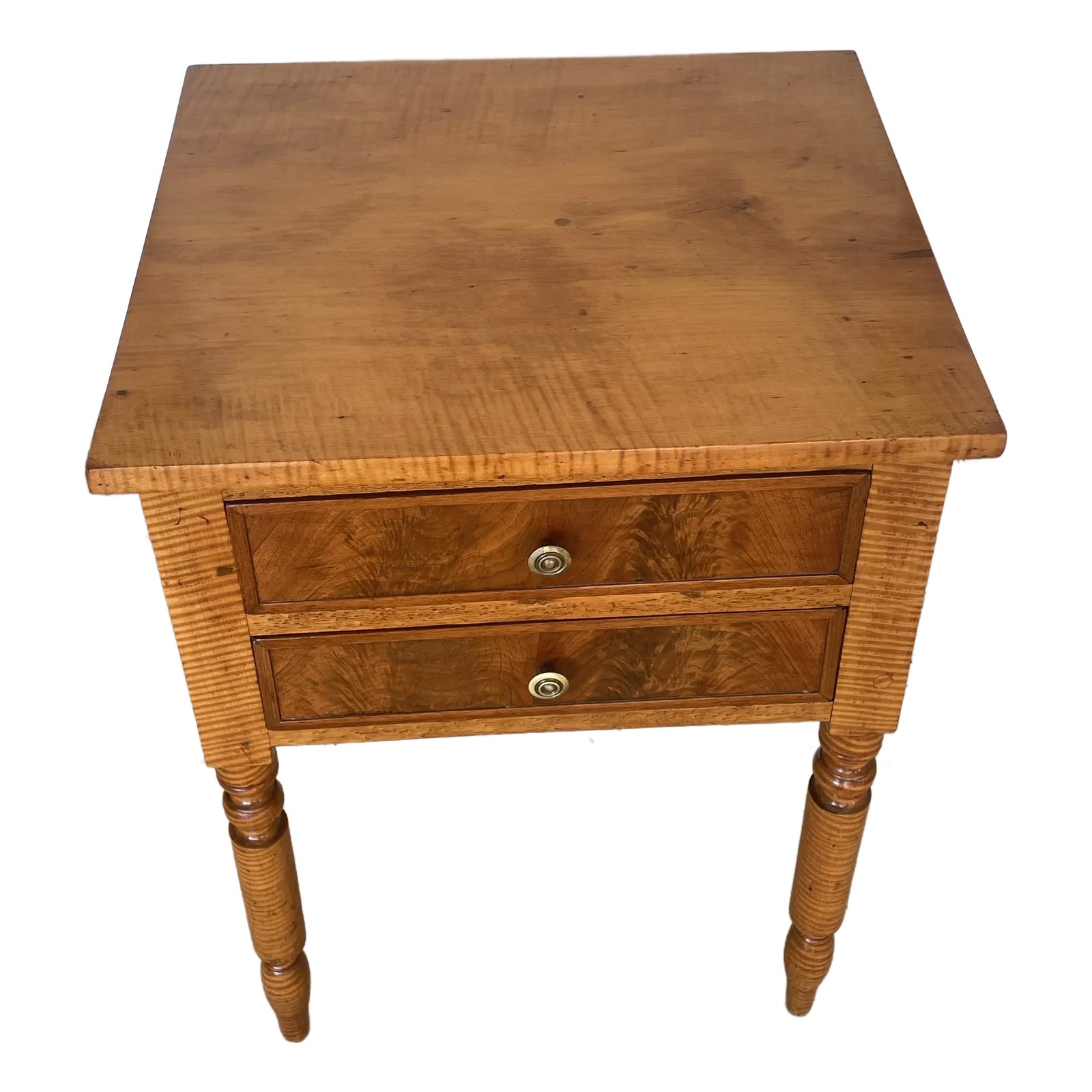 New England American Federal Late 18th Century Sheraton Tiger Maple ...