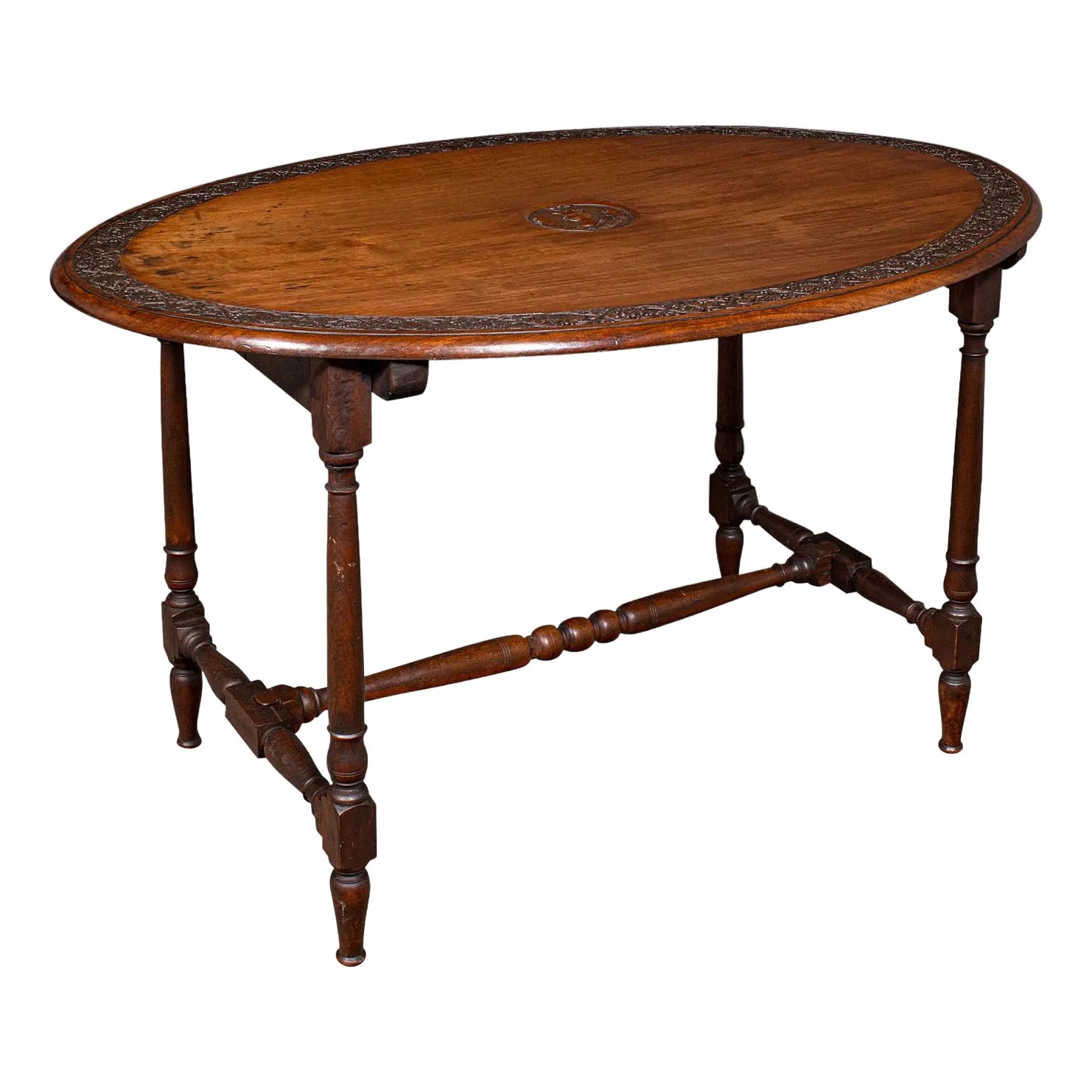 Antique Campaign Mess Table, English, Walnut, Oval, Occasional ...