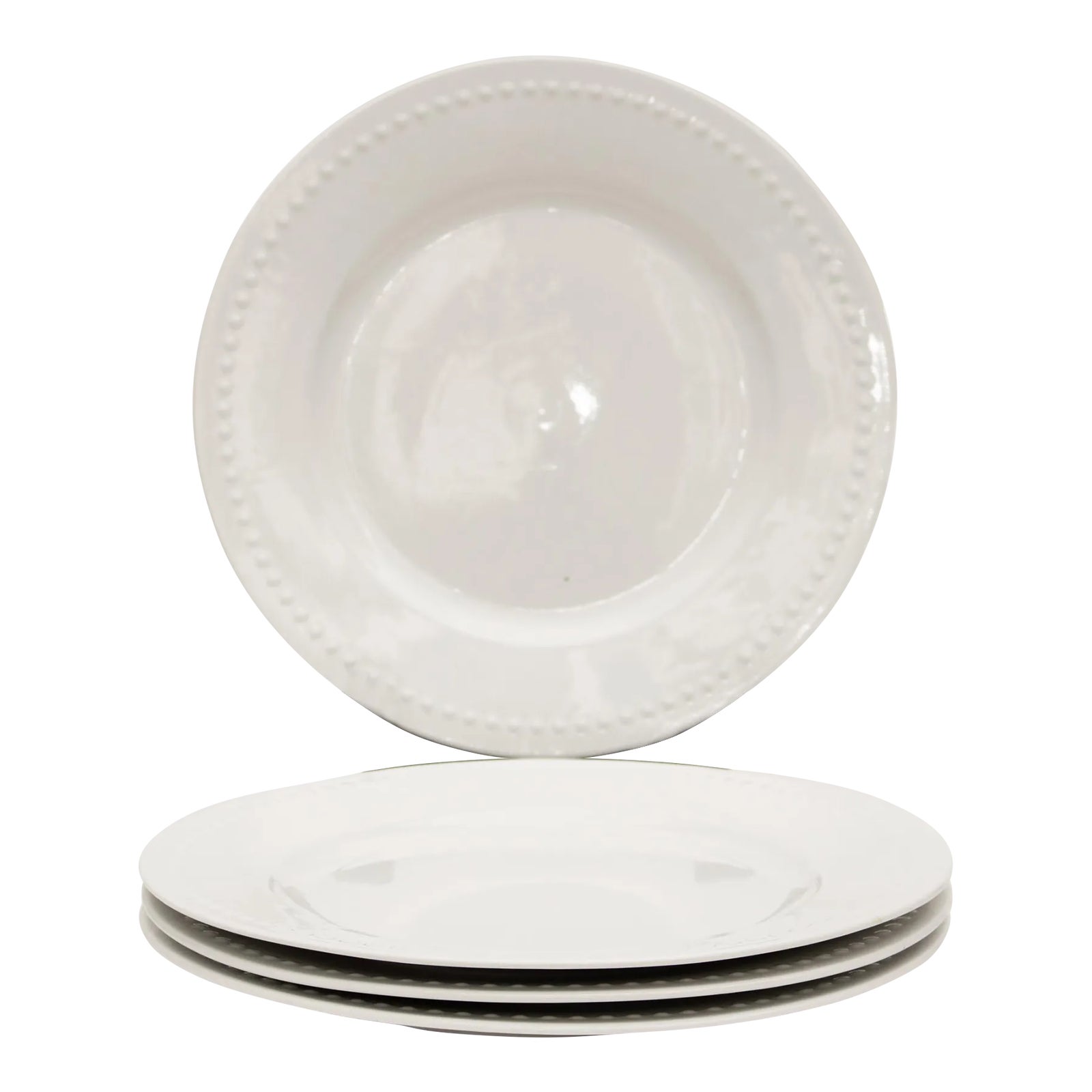 Contemporary Chinese Porcelain Dinner Plates- Set of 4 | Chairish