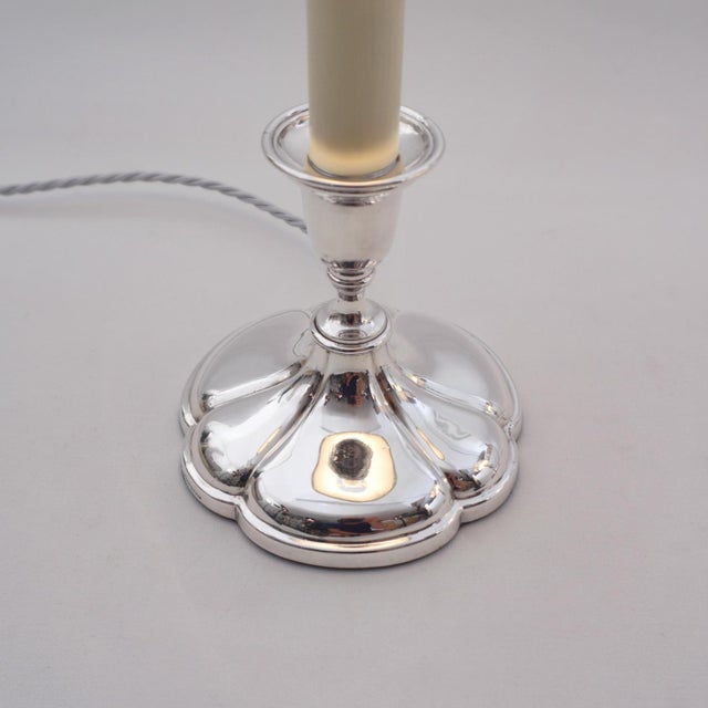 1860's English Antique Pair of Victorian Silver Plate Candlestick Table ...