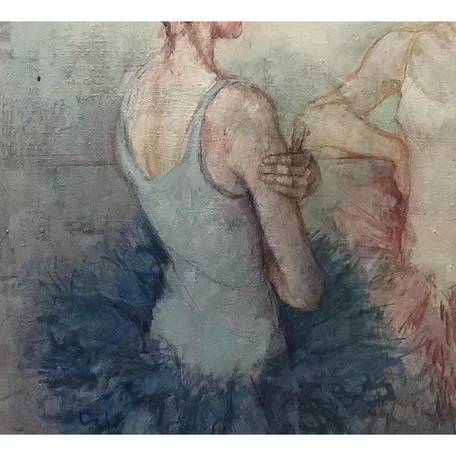 Antonio Gonzalez Collado, Danseuses accoudées à la barre, 1970, Oil on ...