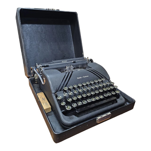 50s Mid Century Modern Smith Corona Silent Black Typewriter With Case ...