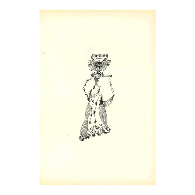 Bruno Capacci, Composition of Diodora, Original Lithograph, 1950s | Chairish