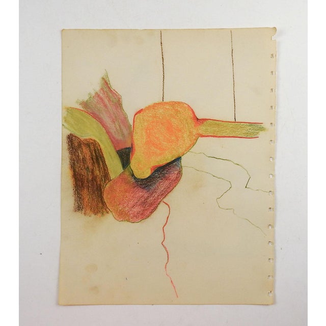 Abstract Color Pencil Drawing | Chairish