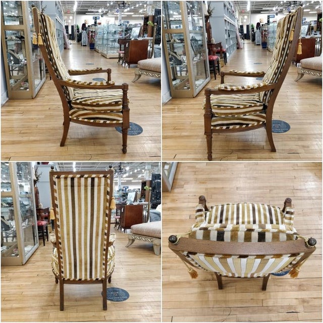 Mid 20th Century Mid-Century Modern Hollywood Regency High-Back Throne ...