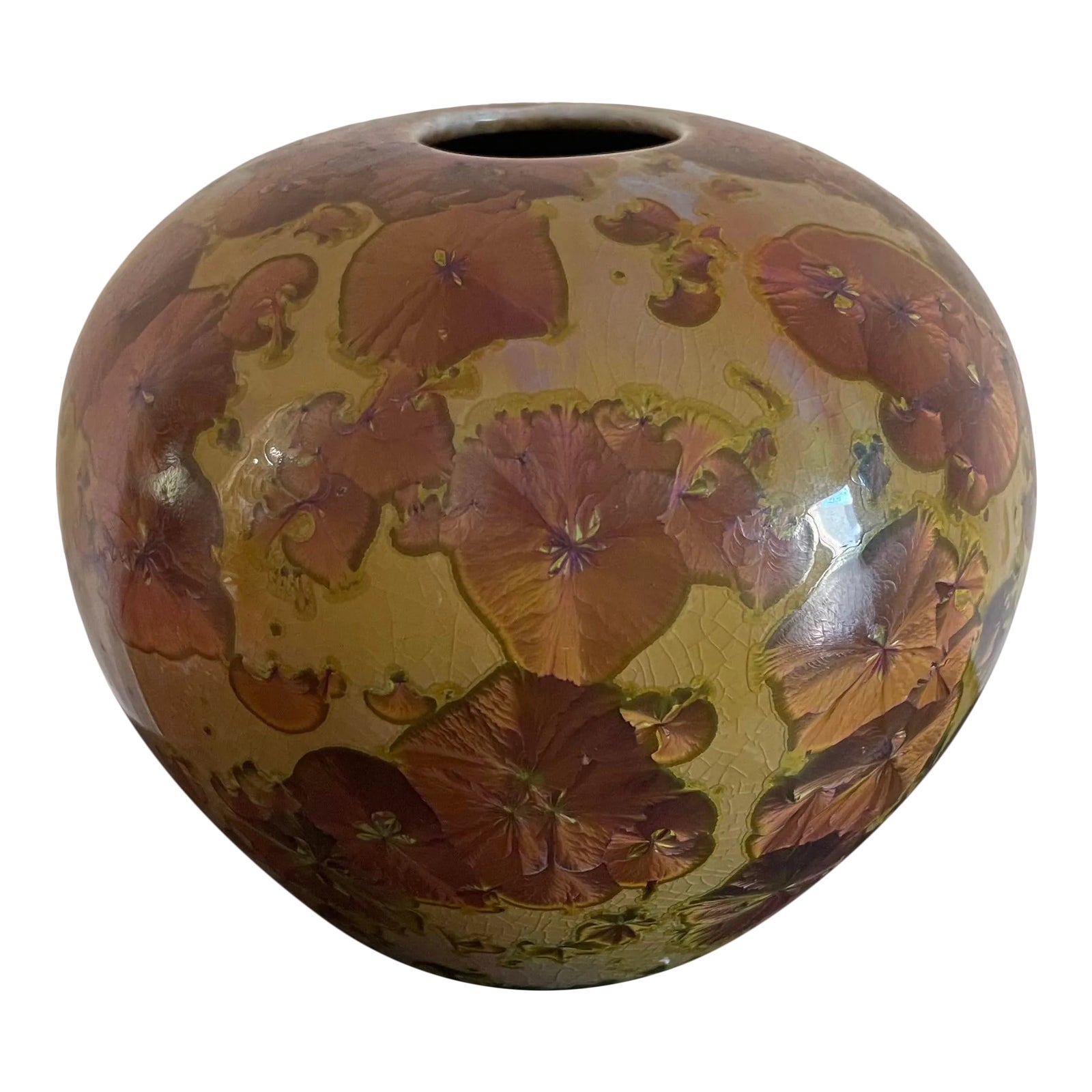 Jon Price Crystalline Studio Pottery Vase | Chairish