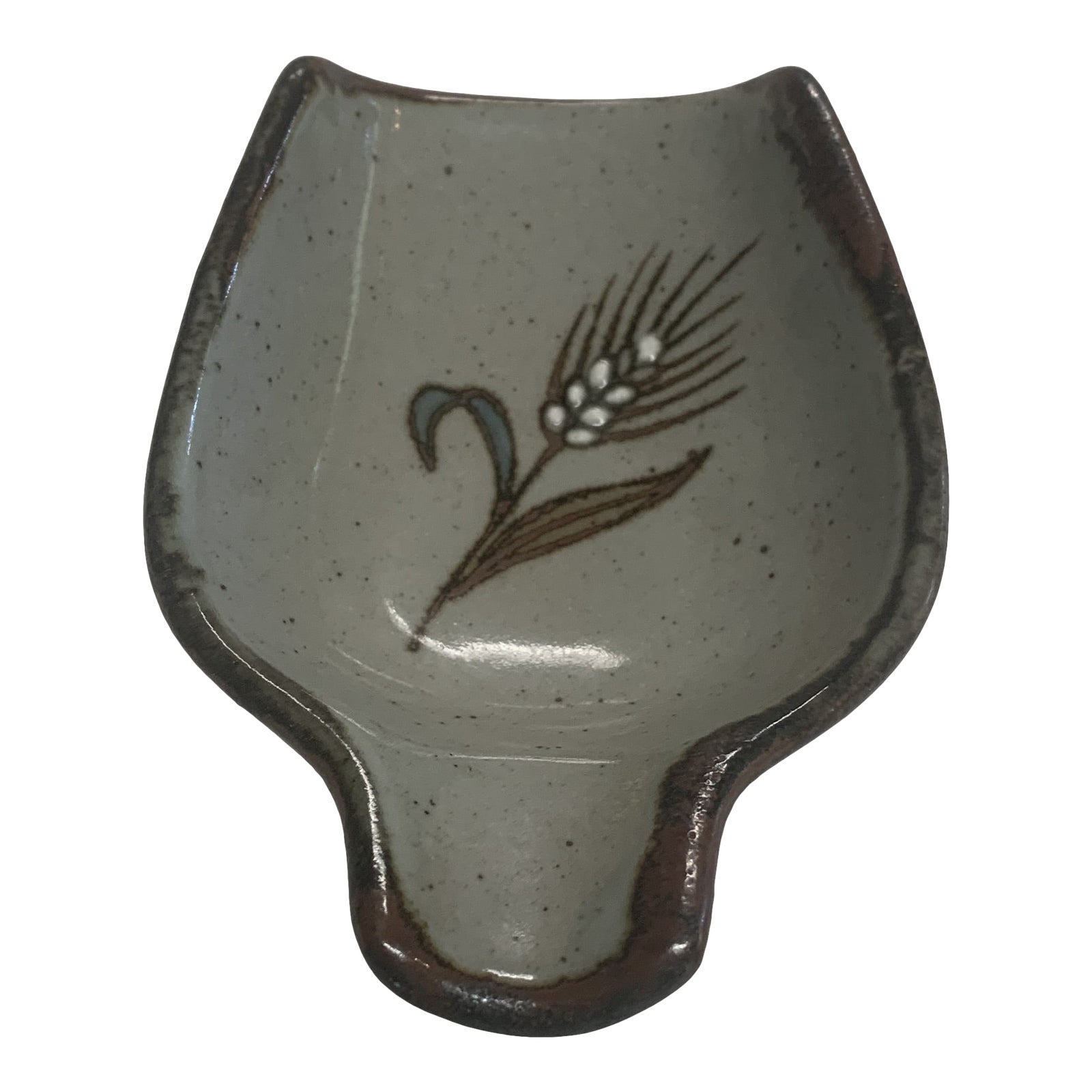Vintage Ceramic Pottery Spoon Rest | Chairish