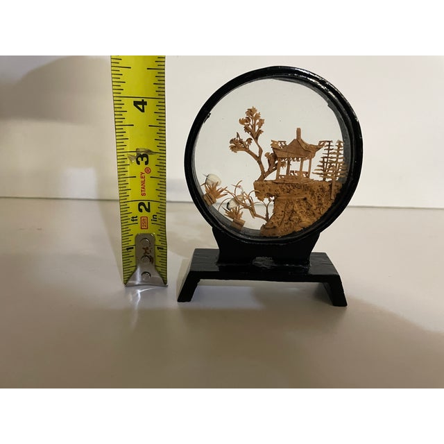 Mid 20th Century Chinese Cork Carving Diorama | Chairish