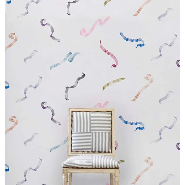 Sample - Schumacher Beth Wallpaper, Multi on Ivory | Chairish