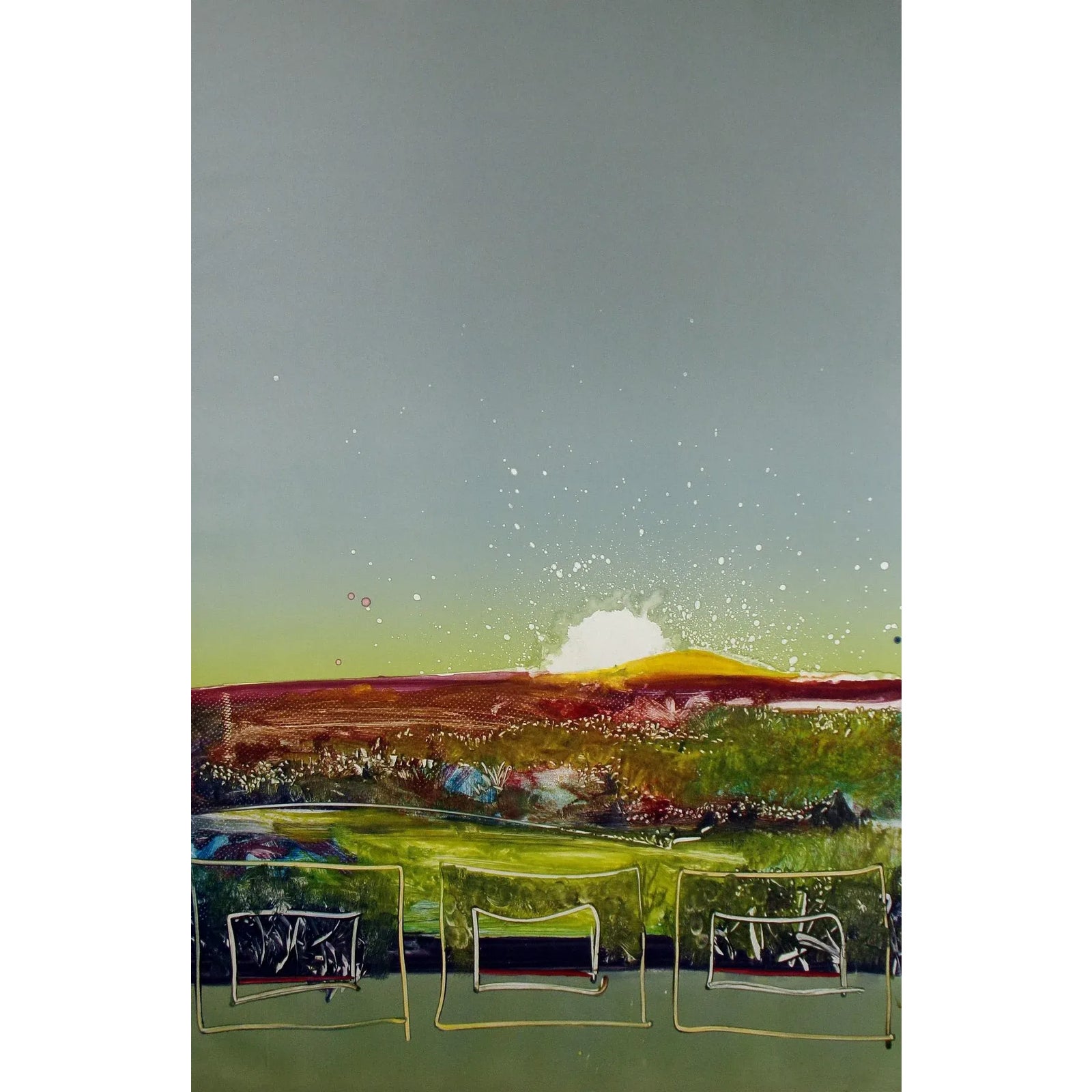 Michael Raburn "Bad Landing" Southwestern Landscape Signed Original ...