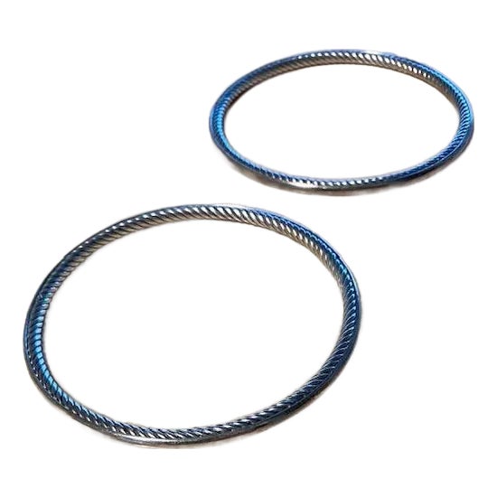 David Yurman Inside-Out Cable Bracelet, Set of 2 | Chairish