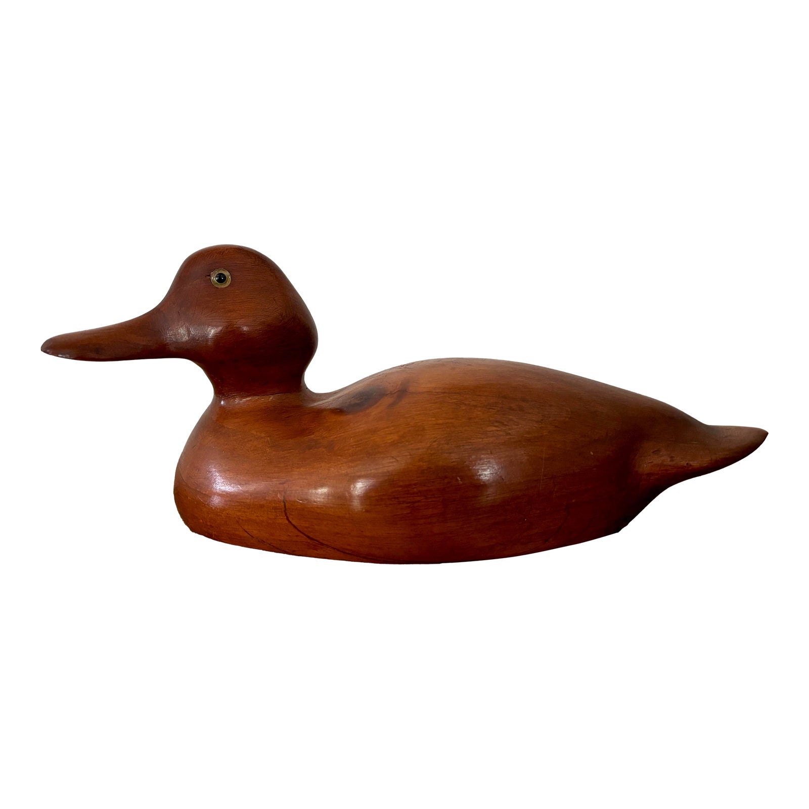 Vintage Hand Carved Duck Decoy | Chairish
