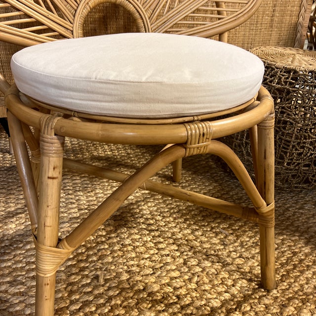 Rattan Bamboo Flower Chair | Chairish