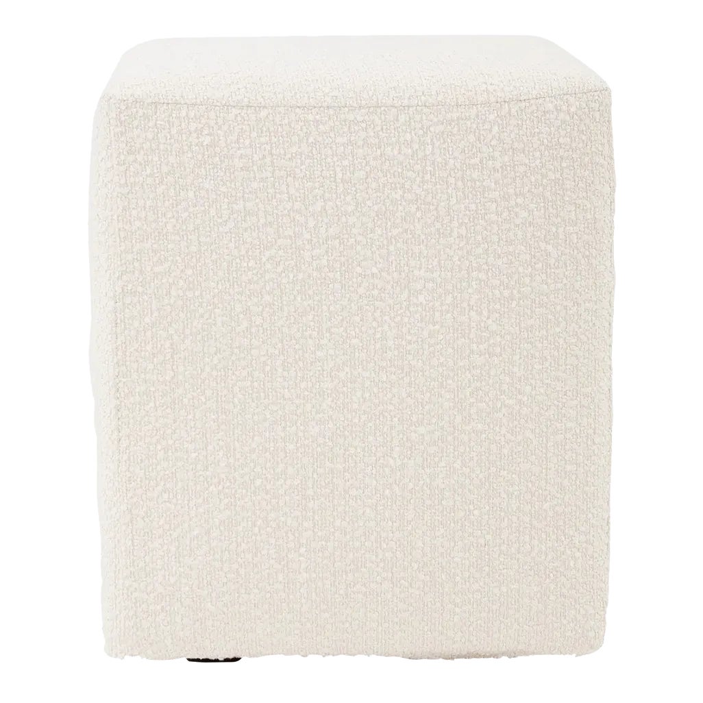 Universal Cube Ottoman in Barbet Natural | Chairish