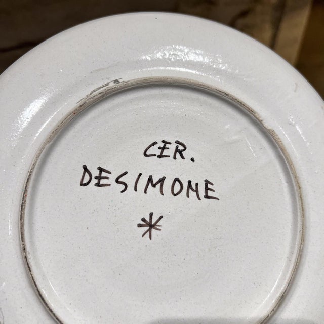 1960s Desimone Art Pottery Set Seven Assorted Plates Italy | Chairish