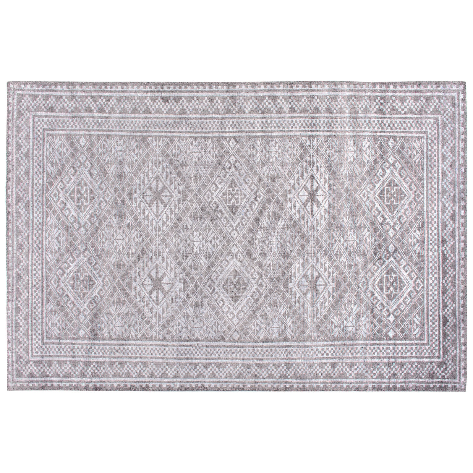 Stark Studio Rugs Contemporary Piper Silver Wool Rug - 10′ × 14′1 ...