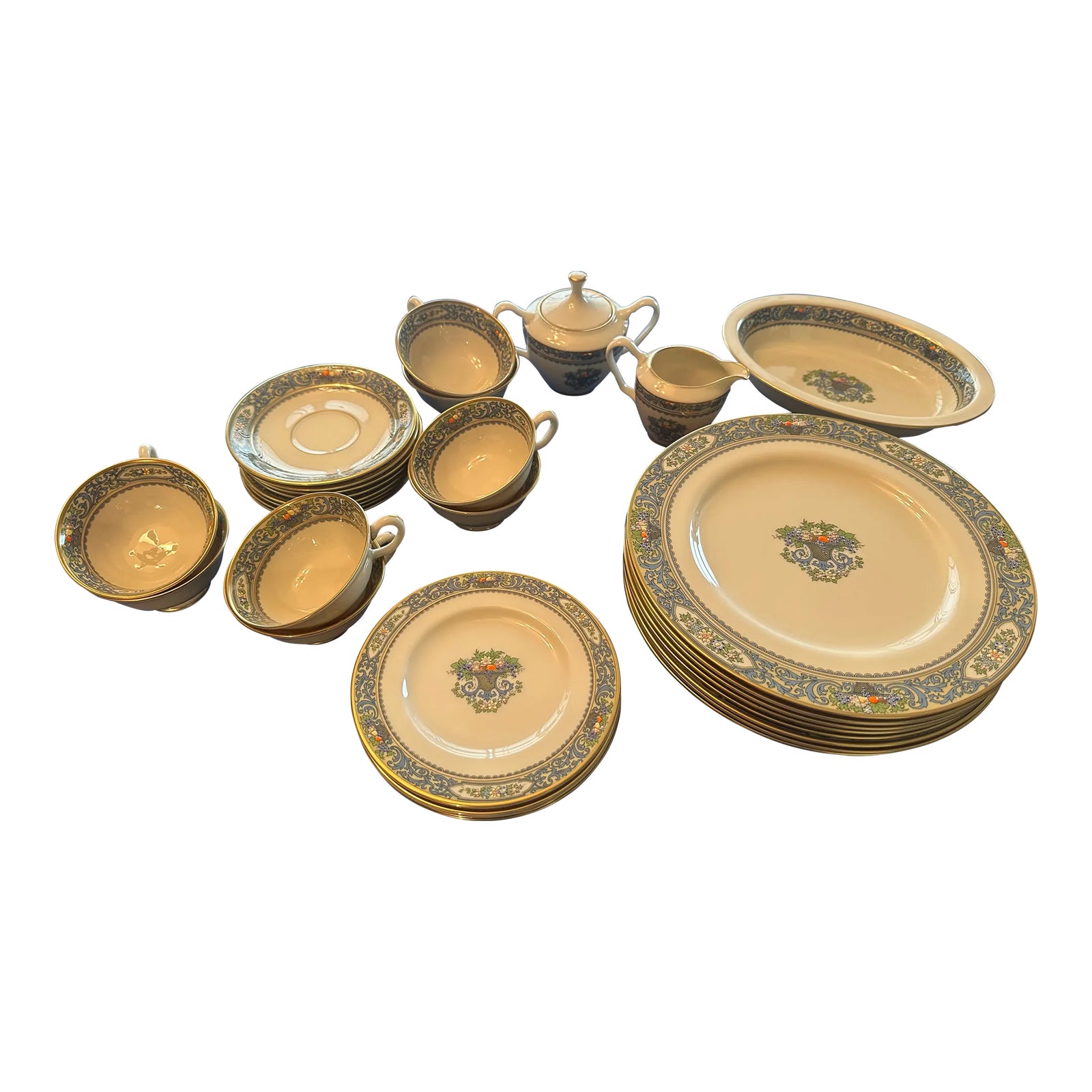 1970s Lenox "Autumn" China Set- 27 Pieces | Chairish
