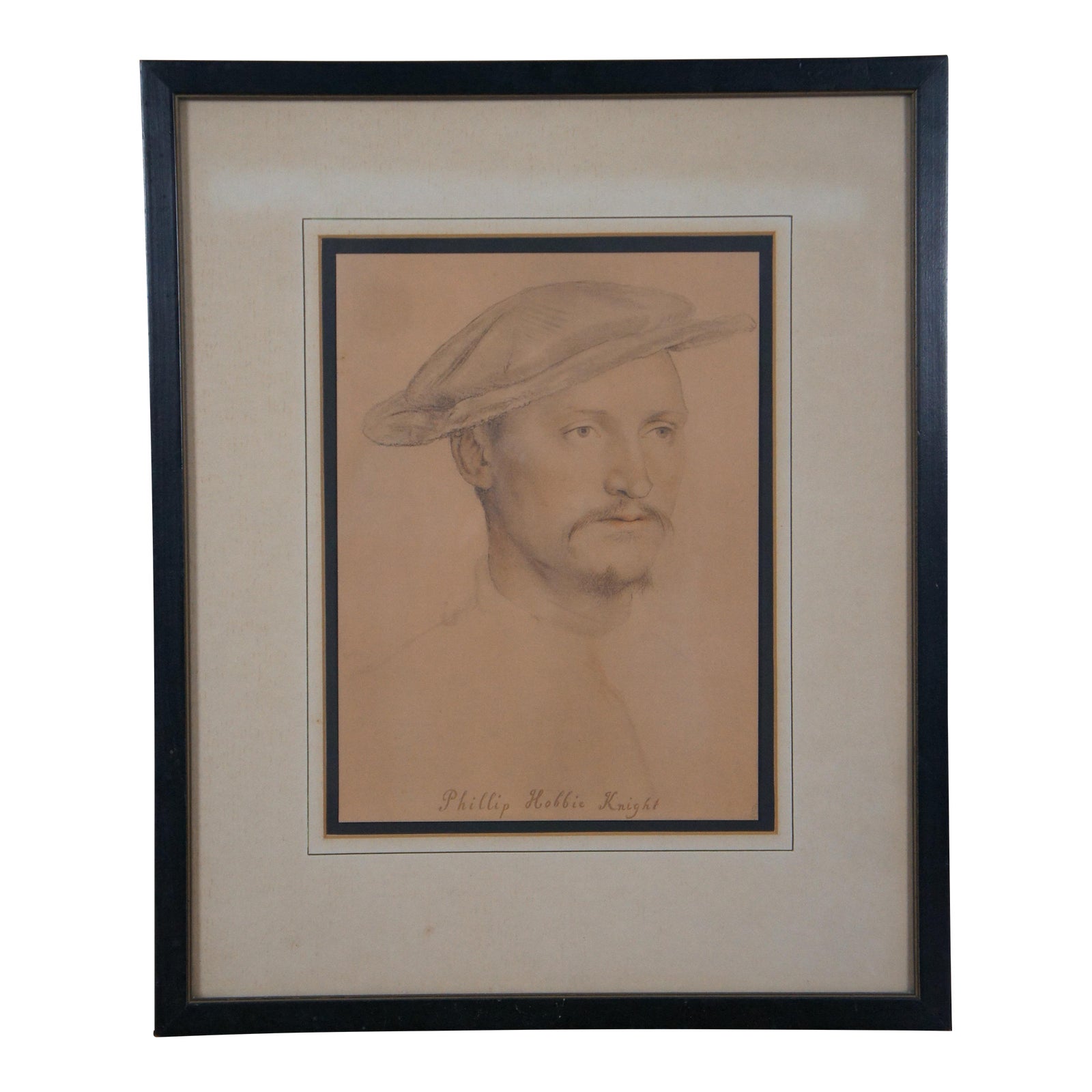 Sir Phillip Hobbie Knight Portrait by Hans Holbein Engraving Print ...