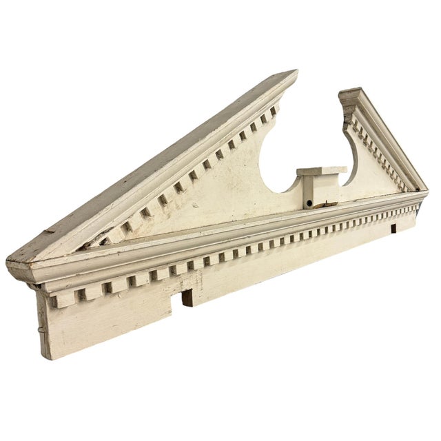 19th Century American Greek Revival Broken Pediment | Chairish