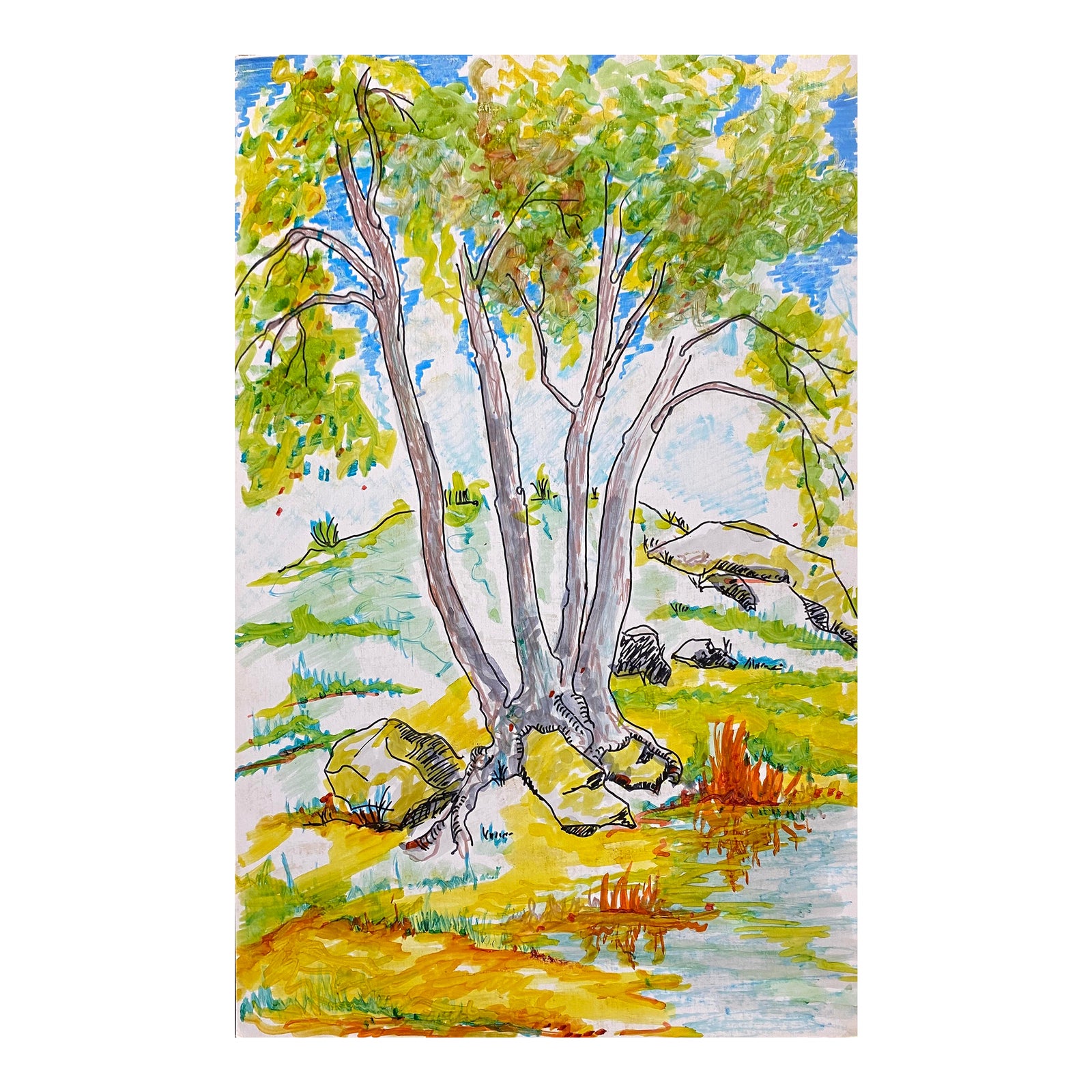 1965 Alexandra Merker Harriman Part New York Landscape | Chairish