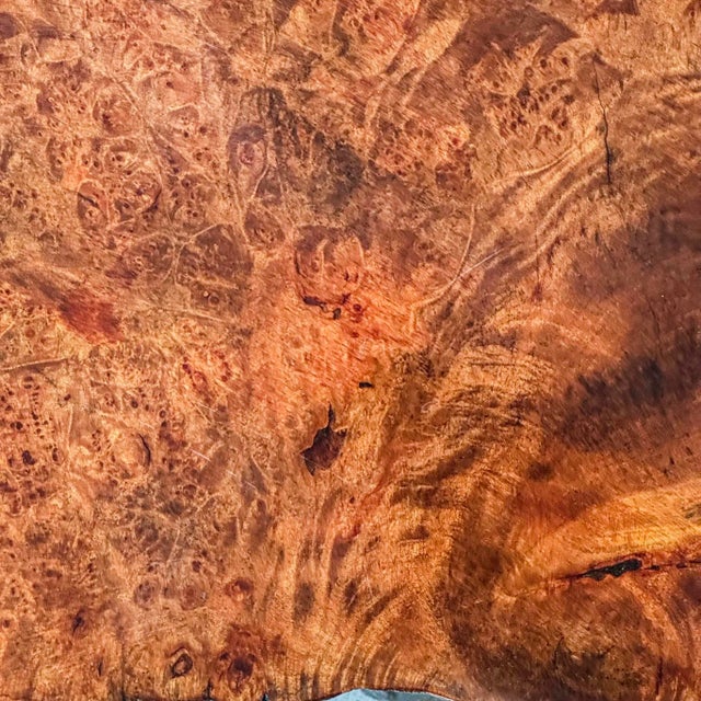Mid-Century Burl Wood Live Edge Table | Chairish