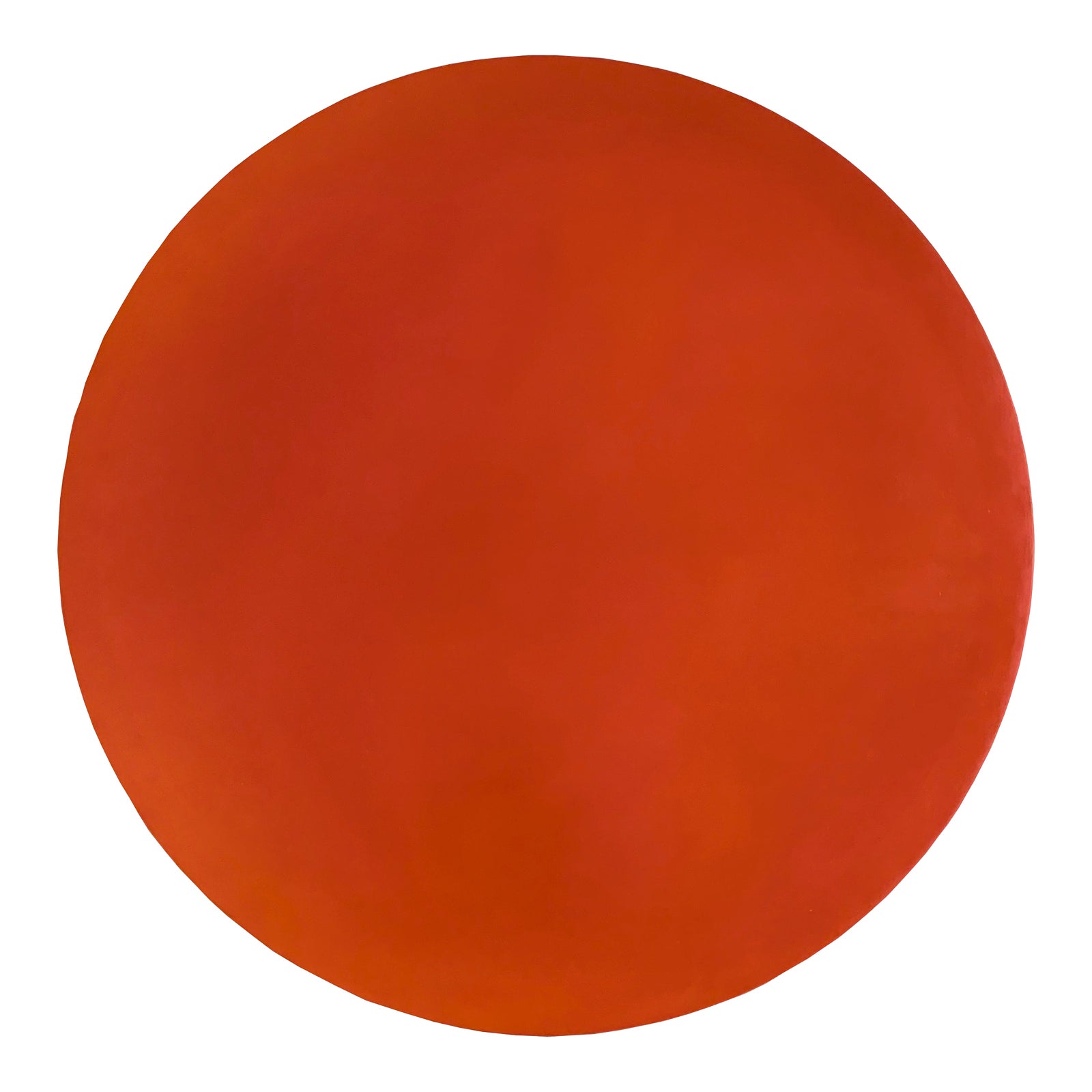 Large Round Red Abstract Painting – Minimalist Oil Artwork on 100 Cm ...
