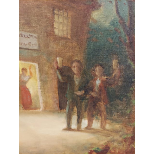 Vintage Robert Martin Oil Painting "The Meetinghouse" with Newcomb ...